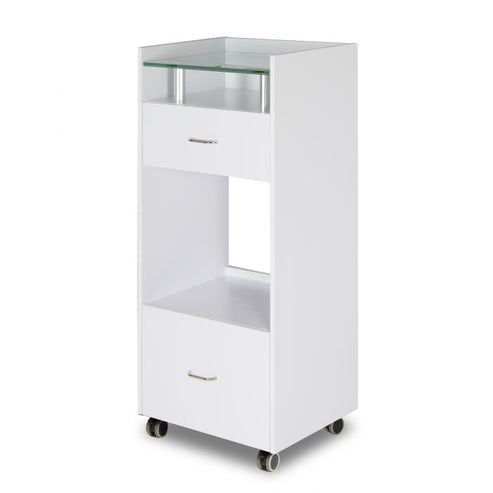 Glass Top Workstation Trolley with Draft Fan, Drawers, Cabinets & Fros ...